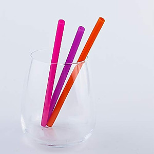 12Pcs Reusable Silicone Straws - Regular Size 6“ for Toddlers + Storage Pouch