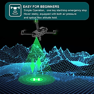 UNTEI Drones with Camera for Adults 4K, GPS Auto Return Home, Optical Flow Positioning, Brushless Motor, Headless Mode, 46Mins Flight Time