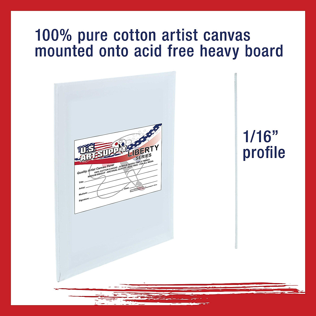 US Art Supply 24-Pack of 8 X 10 inch Professional Artist Quality Acid Free Canvas Panel Boards for Painting Value Pack of 24 (1 Full Case of 24 Single Canvas Board Panels)