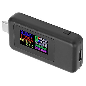 Type-C USB Tester,DC430V USB Power Meter,USB C Power Tester Voltage Current 2 in 1 Meter Voltmeter Ammeter Color Screen