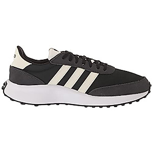 adidas Women's 70s Running Shoe, Black/Off White/Carbon, 7.5