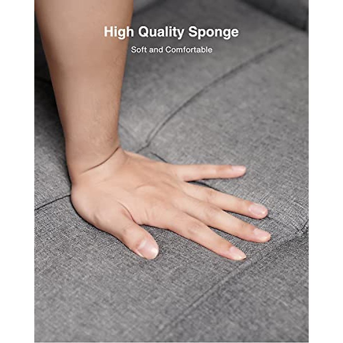 Sleeper Chair Bed, 3-in-1 Convertible Chair Bed, Adjustable Recliner Sofa Bed with Pillow, Multi-Functional Folding Sleeper Chair Bed, Single Bed Chair with Modern Linen Fabric for Apartment, Gray