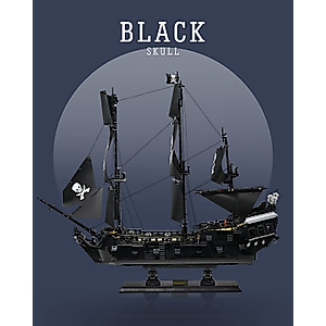 Nifeliz Black Skull Pirates Ship Building Blocks Kits, Model Set and Assembly Toy for Teens and Adult, Makes a Great Gift for People who Like Creative Play and Adventures, New 2023 (3423Pcs)
