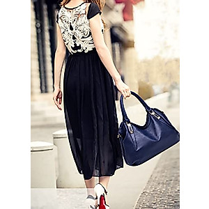 SMALLBLUER Women Hobo Handbag Classic Shoulder Bag Fashion Crossbody Bags Purse-Blue