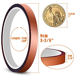 selizo Heat Tape for Heat Press, 6 Packs Heat Transfer Tape Heat Resistant High Temperature Tape for Sublimation on Coffee Mugs, HTV Craft on T-Shirt Fabrics