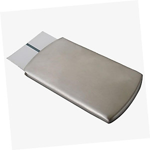 VILLCASE Stainless Steel Business Card Case Portable Metal Name Holder Credit Card Slot Sleek Design