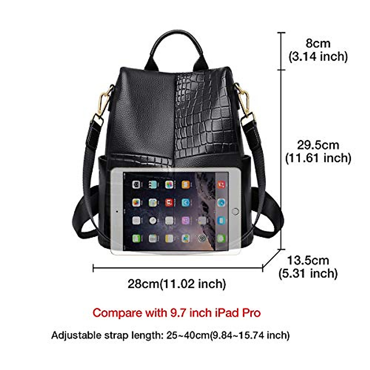 FOXLOVER Soft Genuine Leather Backpack Purse For Women Anti-theft Backpacks Versatile Shoulder Bag
