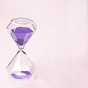 GracesDawn Diamond glass hourglass Purple sand 30 minutes with