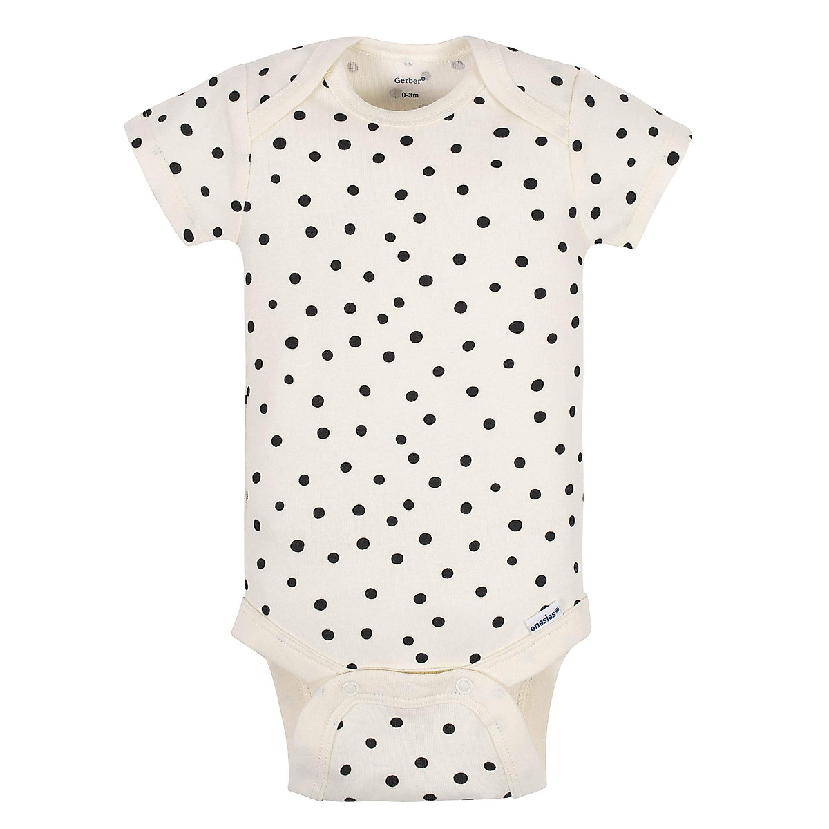 Grow by Gerber Baby Girls 5-Pack Short-Sleeve Onesies Bodysuits, Orange/Yellow/Green/Ivory, 0-3 Months