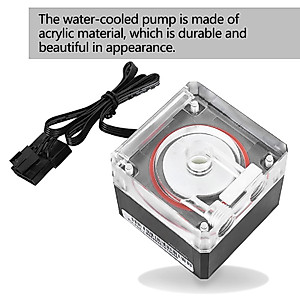 Water Cooling Pump, 800L/H PC Water Cooling Integrated Mute Water Pump Support PWM for CPU Cooling System.