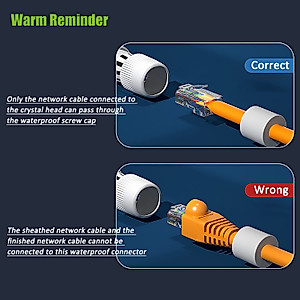 Ethernet Splitter, Waterproof PoE Combiner Splitter Adapter, Run 2 IP Cameras on 1 Network Cable
