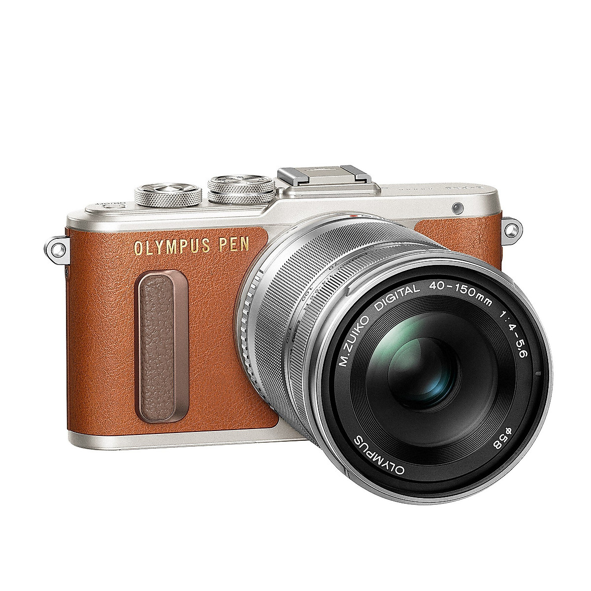 OLYMPUS PEN E-PL 8 EZ double zoom kit [Brown][International Version, No Warranty]