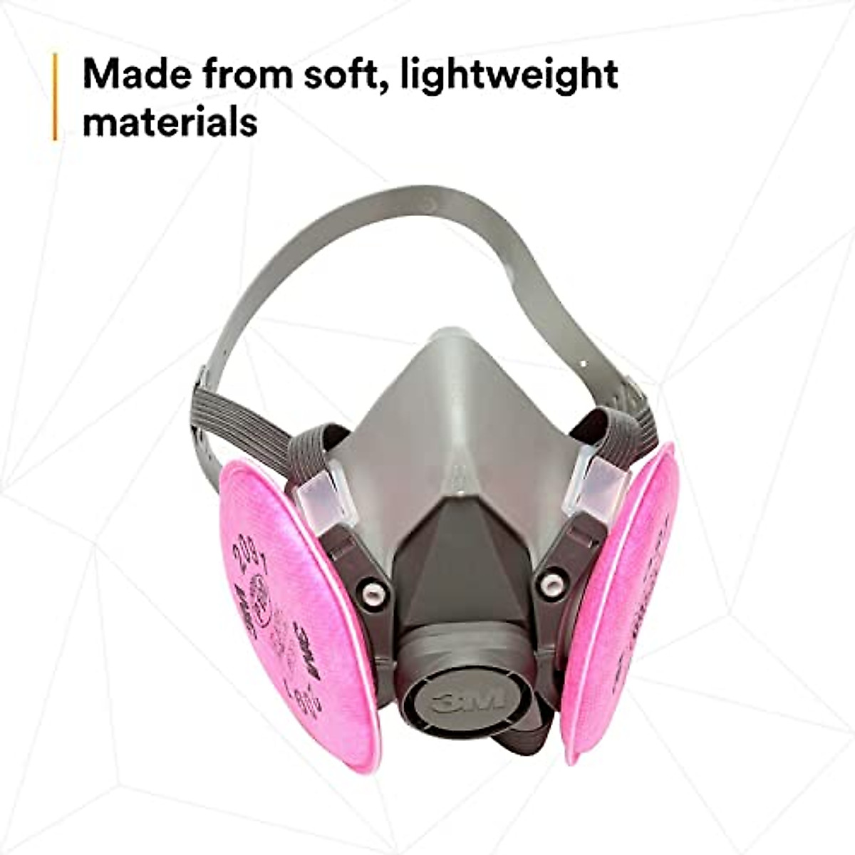 3M Half Facepiece Reusable Respirator Assembly Kit 6191, P100, Lightweight, Comfortable, Easy to Adjust, Includes 2091 Particulate Filter, Welding, Soldering, Asbestos