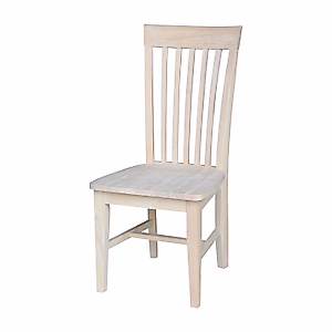 International Concepts C-465 Pair of Tall Mission Chairs, Wood, Unfinished
