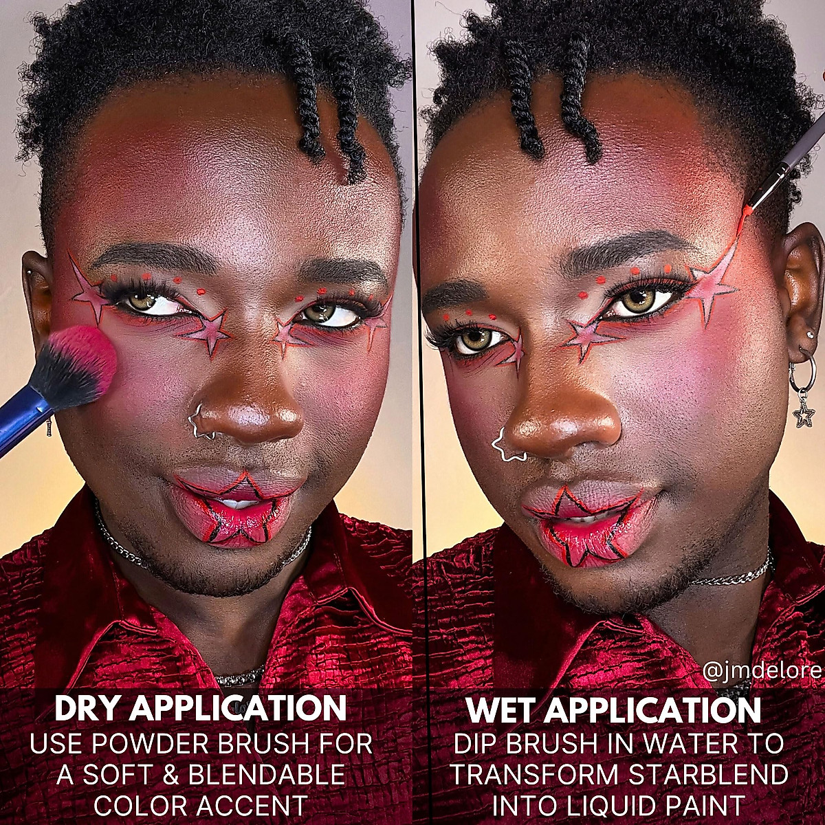 Mehron Makeup StarBlend Cake Makeup | Wet/Dry Pressed Powder Face Makeup | Powder Foundation | Blue Face Paint & Body Paint 2 oz (56g)