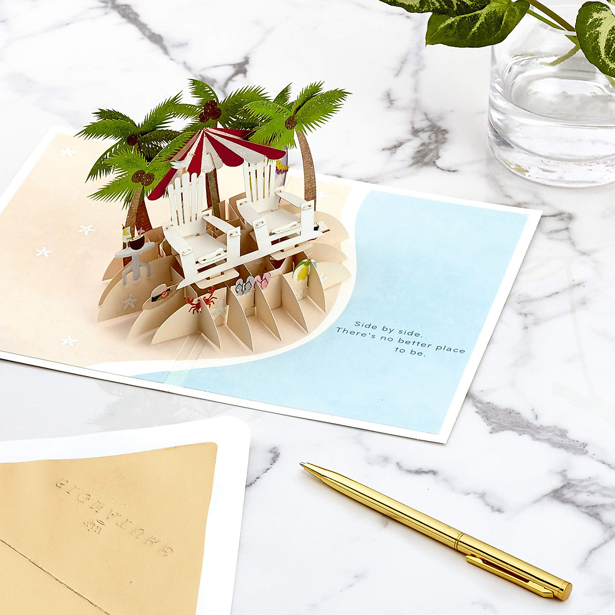 Hallmark Signature Paper Wonder Pop Up Anniversary Card (Beach)