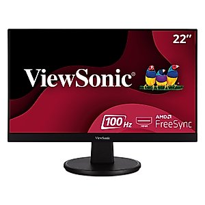 ViewSonic VA2247-MH 22 Inch Full HD 1080p Monitor with 100Hz, FreeSync, Ultra-Thin Bezel, HDMI, VGA (Renewed)