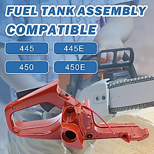 AUMEL Fuel Tank Rear Handle Filter Line Air Filter Kit For Husqvarna 445 450 445E 450E Chainsaw Replace 525862104.