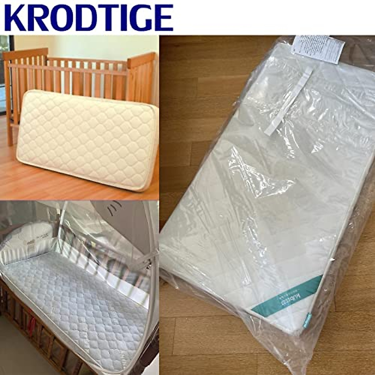 Krodtige Crib Mattress Storage Bag,4 Mil Heavy Duty Crib Mattress Plastic Bag for Moving, Renovating and Storage Applications-Protect & Preserve Your Crib Mattress (No Vent-Hole,1 Pack)