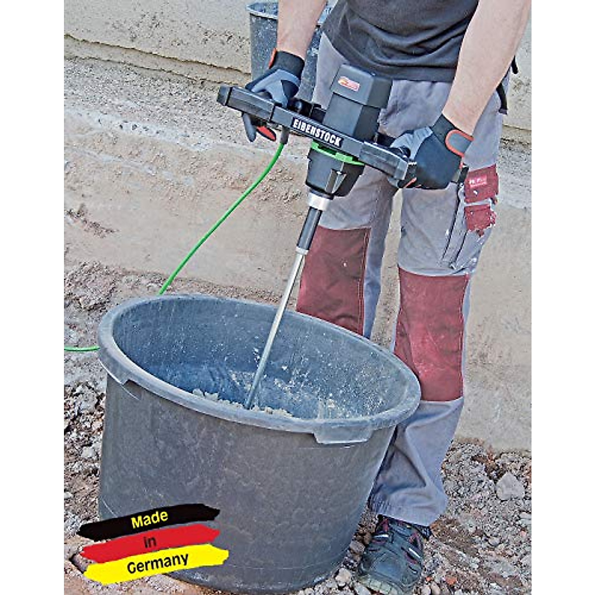CS Unitec EHR 20.1 R Set Portable Hand-Held Electric Concrete Mixer Including MG 140 Paddle, 10.5 Amp, 110 VAC, 900 lb. per Hour