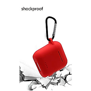 USSJ Protective Silicone Case Compatible with Tozo t6, Front LED Visible, Premium Accessory Shockproof tozo t6 Case Cover with Keychain. (Black)