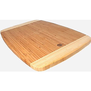 Simply Bamboo CBN118 18 X 12 Napa Multicolor Bamboo Wood Cutting Board for Kitchen | Chopping Board | Carving/Slicing Vegetables, Meat, Fruits | 100% Organic & Safe Wood - 8" x 12" x 0.75"