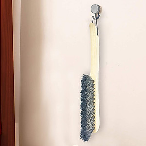 Counter Brush for Furniture Patio Woodworking Drafting Cleaning, Wooden Handle with Horsehair Bristle Bench Brushes, 13 Inches Hand Broom