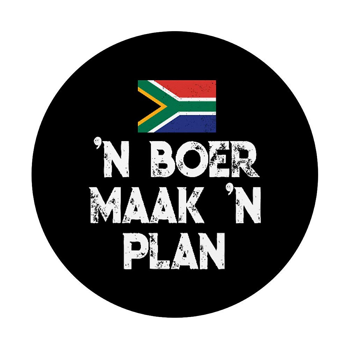 South African Boer maak Plan Saffa Black Funny PopSockets Grip and Stand for Phones and Tablets