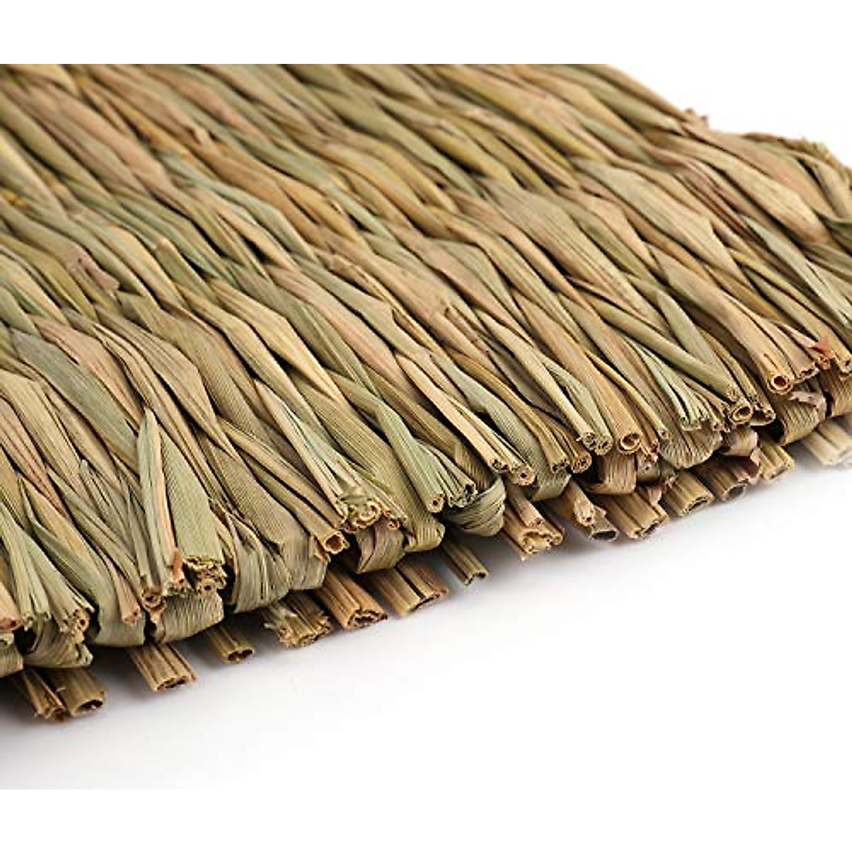 Yesland 12 Pack Woven Bed Mat for Rabbits - Grass Mat & Bunny Bedding Nest - Rabbit Bed and Natural Chew Toy Bed for Guinea Pig Chinchilla Squirrel Hamster Cat Dog and Small Animal