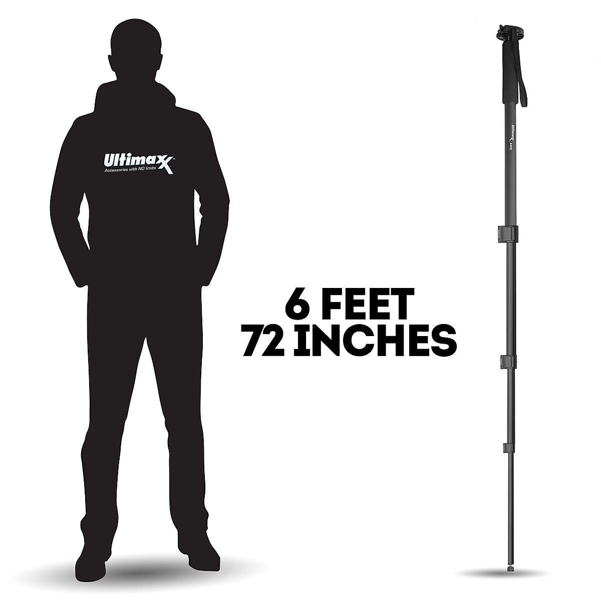 Ultimaxx’s Professional Dynamic Tripod Bundle Includes: 75” Tripod, 72” Monopod, 12” Gripster and Pistol Grip for Canon, Nikon, Sony, Samsung, Olympus, Panasonic, Pentax, and All Digital Cameras