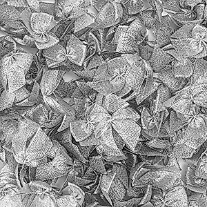 Mini Silver Satin Bows with Self-Adhesive Tape (1.5 in, 200 Pack)