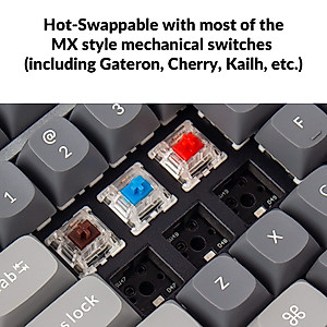 Keychron Q1 75% Layout RGB Hot-swappable Wired Custom Mechanical Keyboard, QMK/VIA Programmable Macro with Gateron G Pro Brown Switch Double Gasket Compatible with Mac Windows Linux (Grey) -Version 2