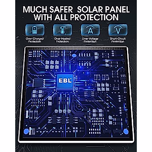 EBL 5W Solar Panel for Wireless Outdoor Security Camera, Solar Panel Charger for Rechargeable Battery Powered Surveillance Cam with Micro USB to USB C Input Port for Phone iPad Outdoor Use