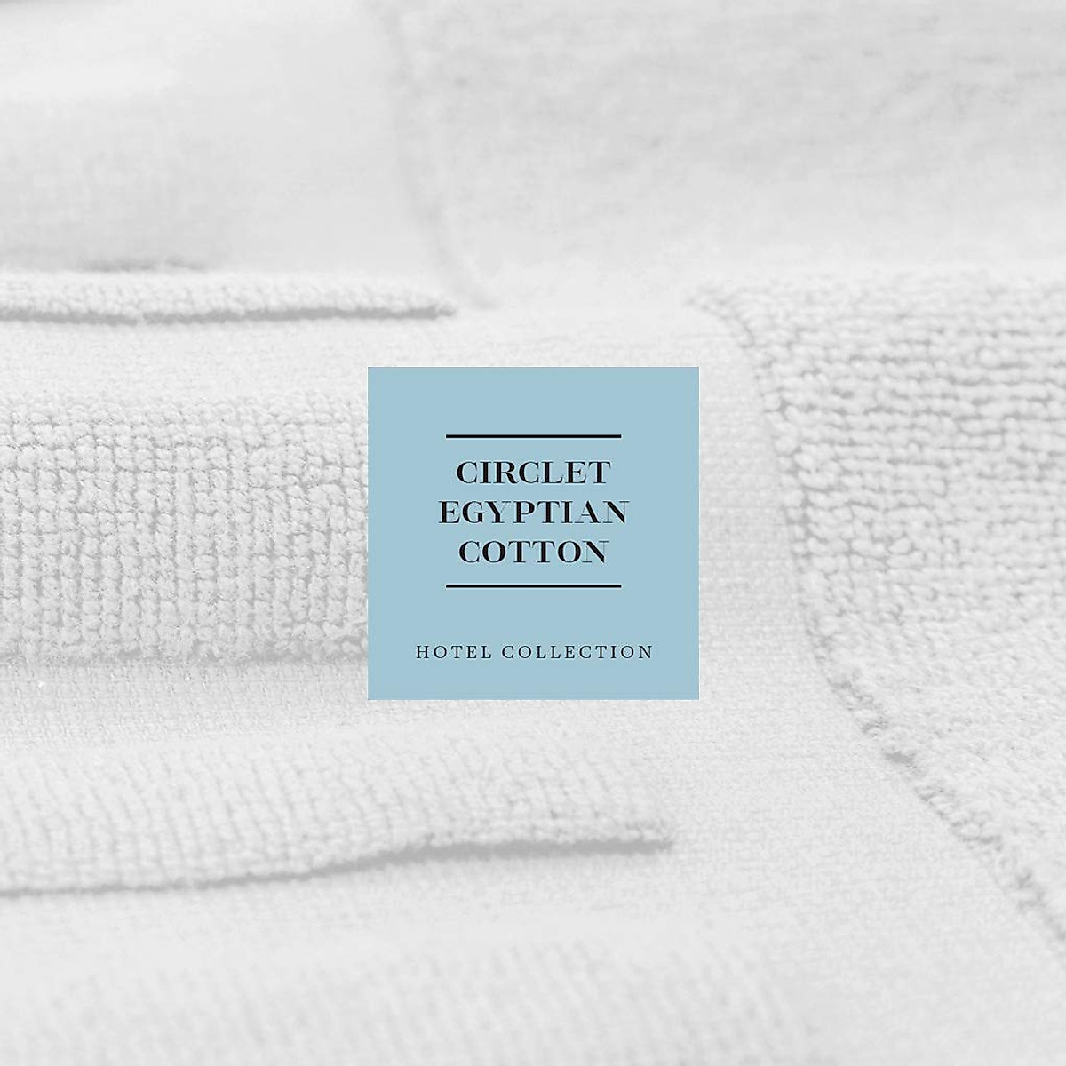 White Classic Luxury Bath Mat Floor Towel Set - Absorbent Cotton Hotel Spa Shower/Bathtub Mats [Not a Bathroom Rug] 22"x34" | 2 Pack | White