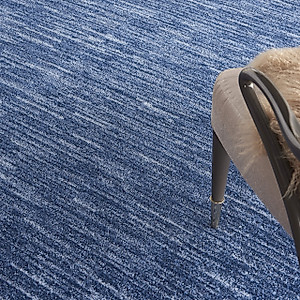 Nourison Essentials Indoor/Outdoor Navy Blue 9' x 12' Area Rug, Easy Cleaning, Non Shedding, Bed Room, Living Room, Dining Room, Backyard, Deck, Patio (9x12)