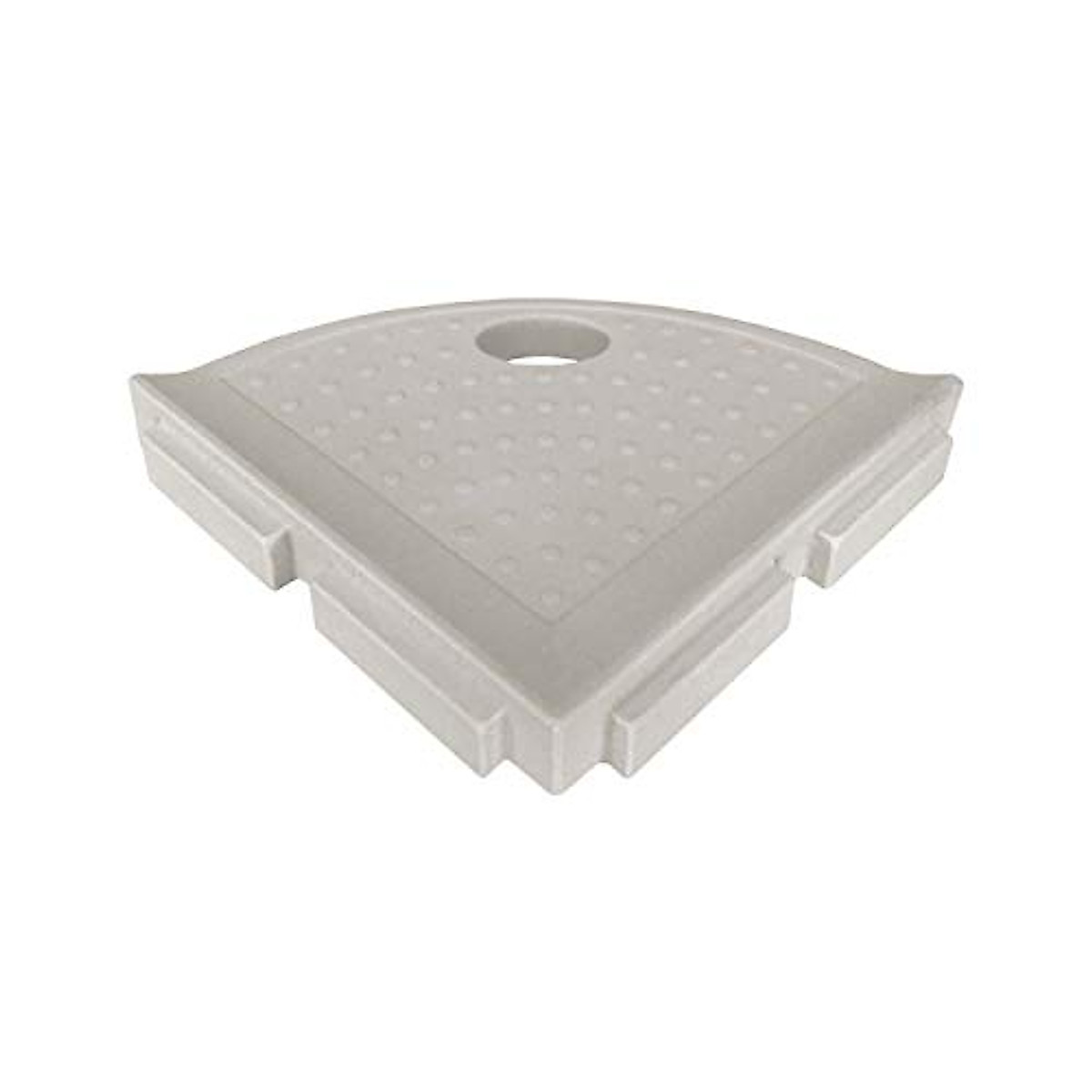 Questech Décor 8 Inch Corner Shower Shelf and 5 Inch Shower Caddy Foot Rest, Metro Lugged Back for New Construction, Mounted Bathroom Shower Organizer, Gray Matte