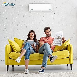 Senville LETO Series Mini Split Air Conditioner Heat Pump, 24000 BTU 208/230V, Works with Alexa, White