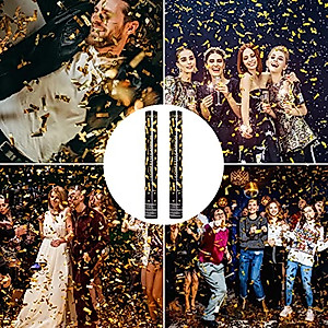 Gold Confetti Cannon Party Poppers,15 Inch+Longer Confetti Poppers(5 Packs)Confetti Shooters for Birthday Wedding Celebration Photo Shoot New Year's Eve confetti Gun