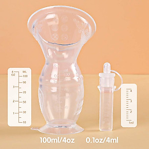 haakaa Manual Breast Pump 100ml/4oz (Base) & Colostrum Collectors 2pcs Combo - Breast Milk Saver for Nursing Mom, Collecting & Store Colostrum for Baby, Cherish Mother’s Liquid Gold