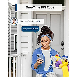 TEEHO TE001K Keyless Entry Door Lock with Handle - Electronic Keypad Deadbolt with Door Knob - Deadbolt Smart Lock for Front Door - Auto Lock - Easy Installation - Matte Black