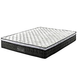 Swiss Ortho Sleep, 12" Inch Memory Foam and Innerspring Hybrid Medium-Firm Plush Mattress/Bed-in-a-Box/Pressure Relieving Bliss, Full, White