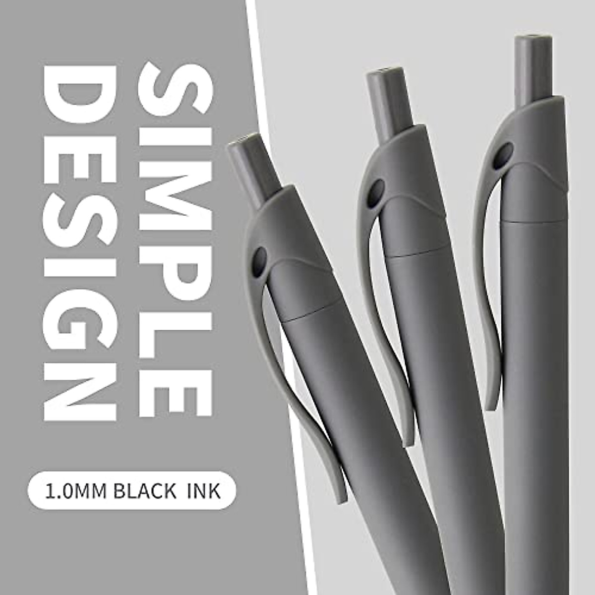 deegtran Pens Bulk, 50 Pack No Bleed Black Click Pens, Wholesale Retractable Ballpoint Pens, Pens Medium Point, Smooth Ink Pens, 1.0MM Black Ink