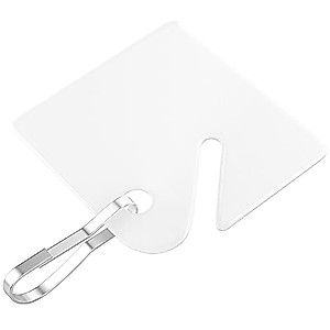 Uniclife 1.5 Inch Rack Key Tags White Plastic Hanging Tags with Metal Snap Hooks for Slotted Key Cabinets Boxes Lockers Sturdy Frosted Item Identifiers for Home Offices and Garages, 50 Pack