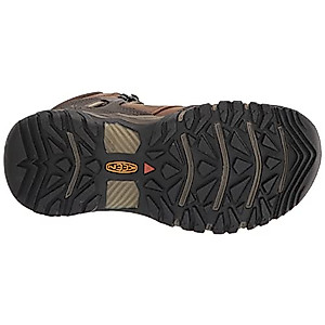 KEEN Women's Ridge Flex Mid Height Waterproof Hiking Boots, Safari/Custard, 10