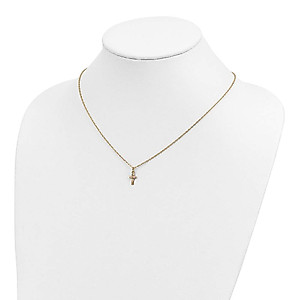 10k Tri-Color Black Hills Gold Cross Necklace Q10BH703-18