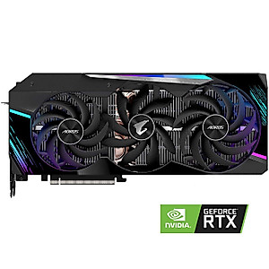 Gigabyte AORUS GeForce RTX 3090 Master 24G Graphics Card, Max Covered Cooling, 24GB 384-bit GDDR6X, GV-N3090AORUS M-24GD Video Card