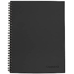 Cambridge Limited Notebook, 9-1/2” x 6-5/8”, 80 Sheet Business / Meeting Notebook, Black (06982)
