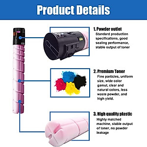 Ledes High Yield 4 Pack TN324 Toner Cartridge Replacement for Konica Minolta TN-324 TN 324 Compatible with Bizhub C258 C308 C368 Printer A8DA130 A8DA230 A8DA330 A8DA430 (28000 Pages, BK, C, M, Y)