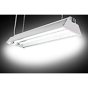 Durolux DL822N T5 HO 2Ft 2 Fluorescent Lamps Grow Lighting System with 5000 Lumens and 6500K Full Spectrum and Low Profile 7" Wide Reflector