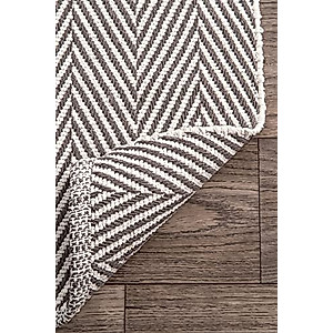 nuLOOM Hand Loomed Kimberley Area Rug, 4' x 6', Grey